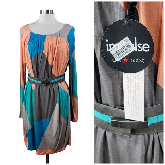 Impulse | Dresses | New Impulse Shirt Dress Size Stretch Sheath ...